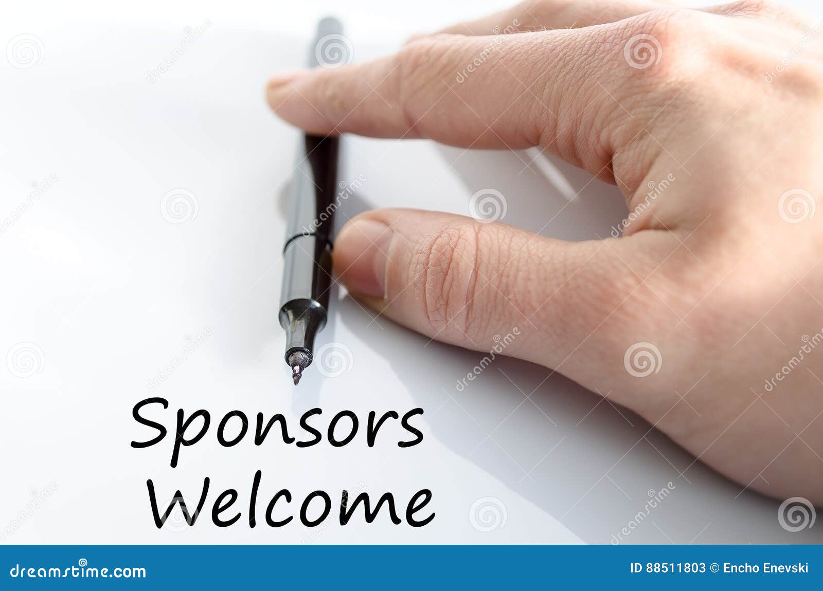 Sponsors Welcome Text Concept Stock Image - Image of help, message ...