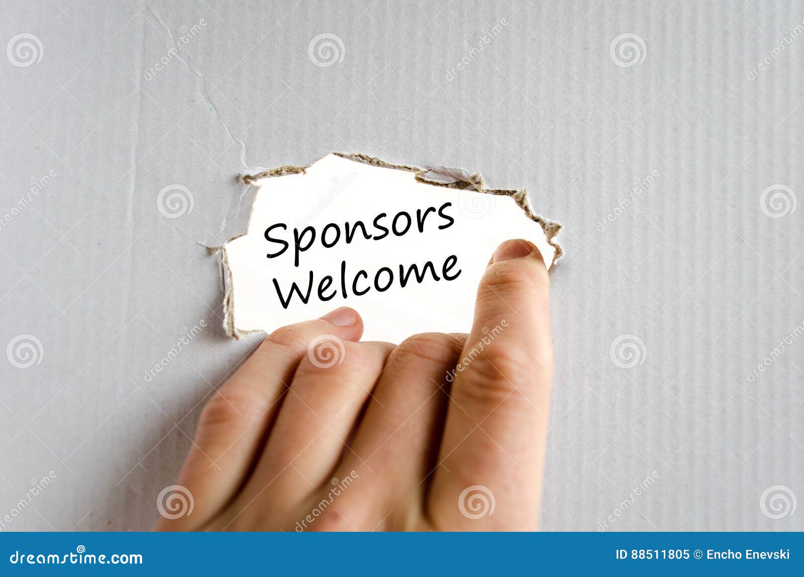 Sponsors Welcome Text Concept Stock Image - Image of customer ...