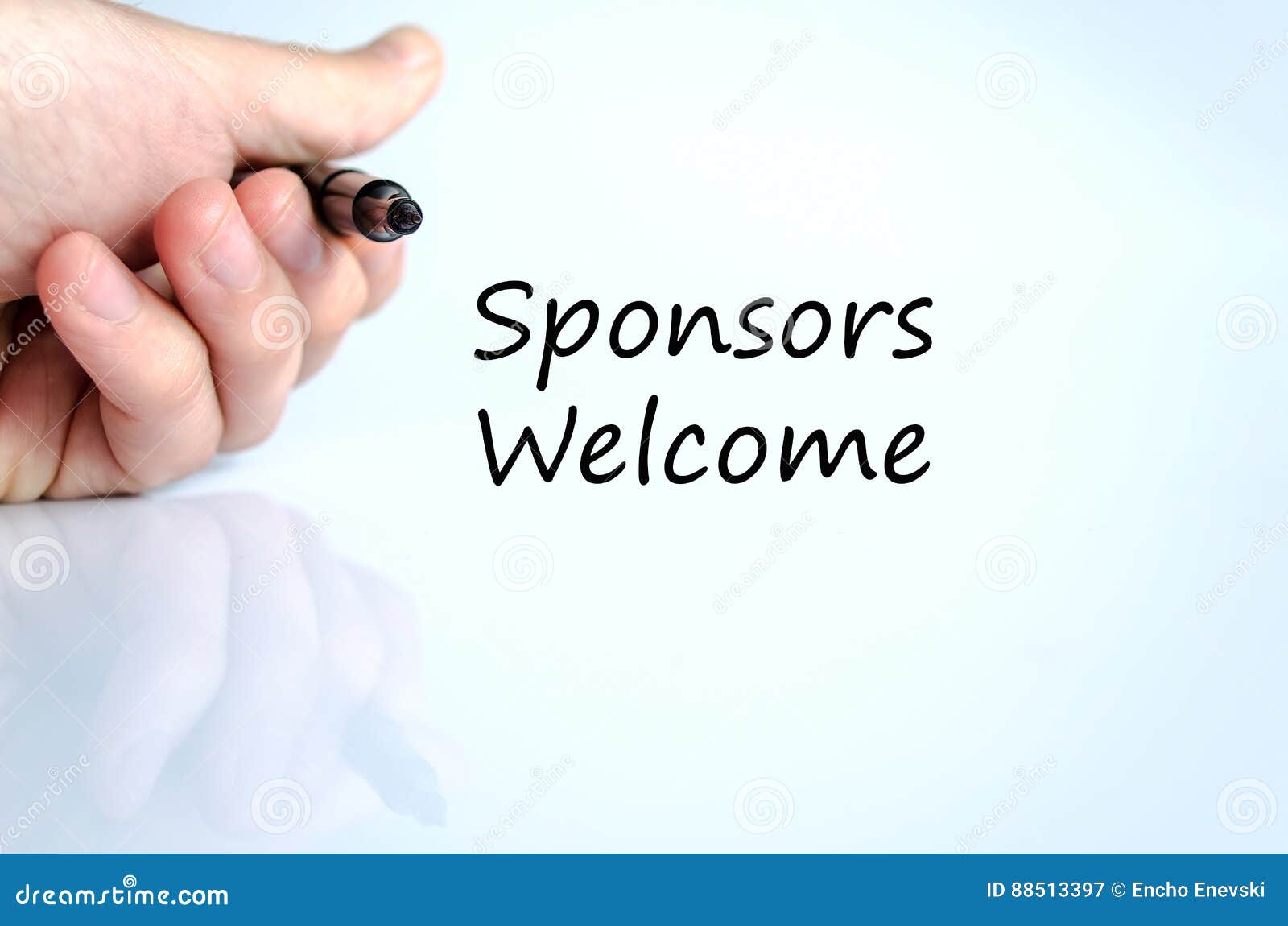 Sponsors Welcome Text Concept Stock Image - Image of management ...