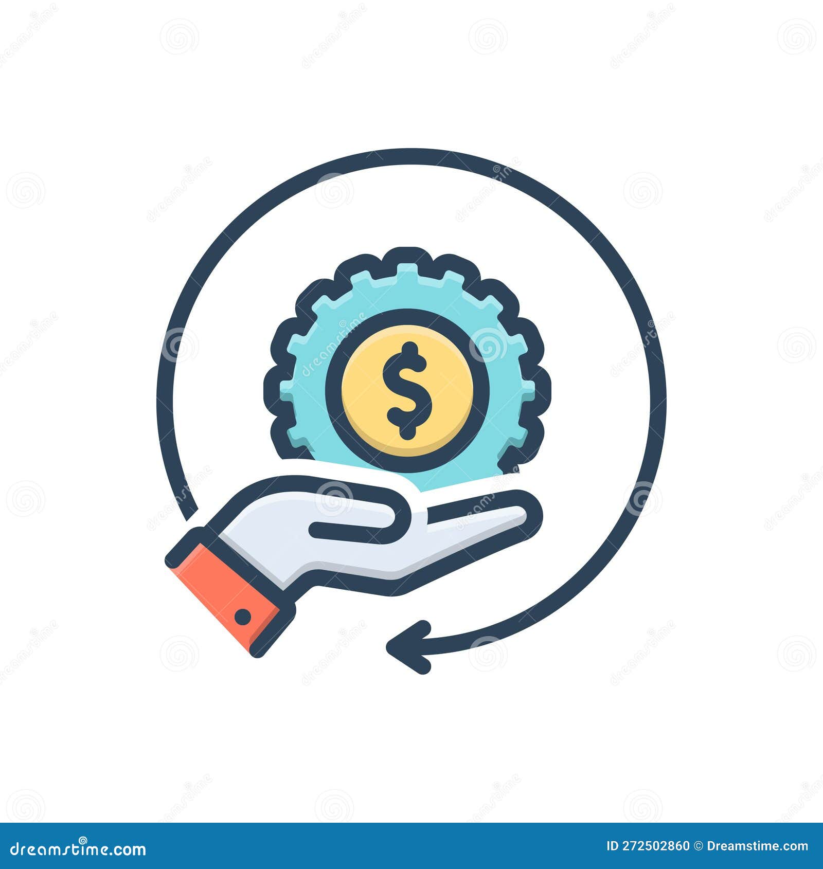 Color Illustration Icon for Sponsorship, Charity and Dollar Stock ...