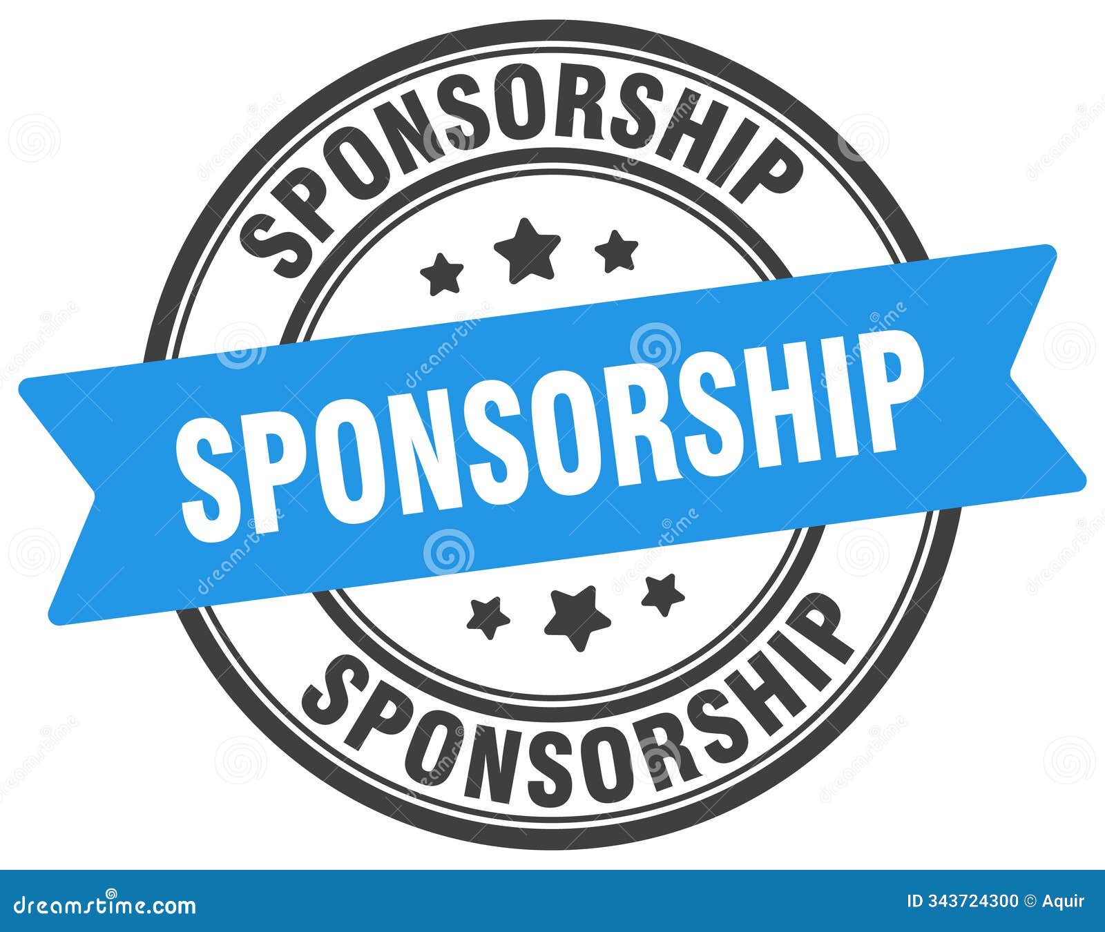 Sponsorship Stamp Illustration Cartoon Vector | CartoonDealer.com ...