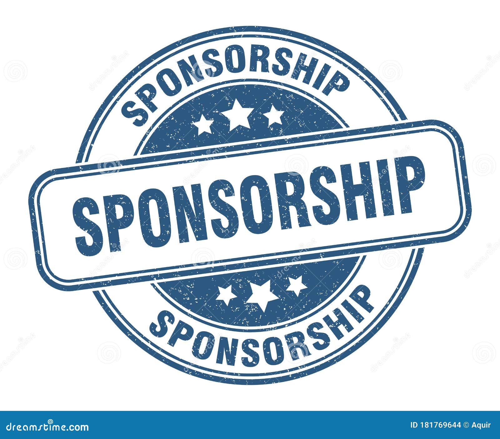 Sponsorship Stamp Illustration Cartoon Vector | CartoonDealer.com ...