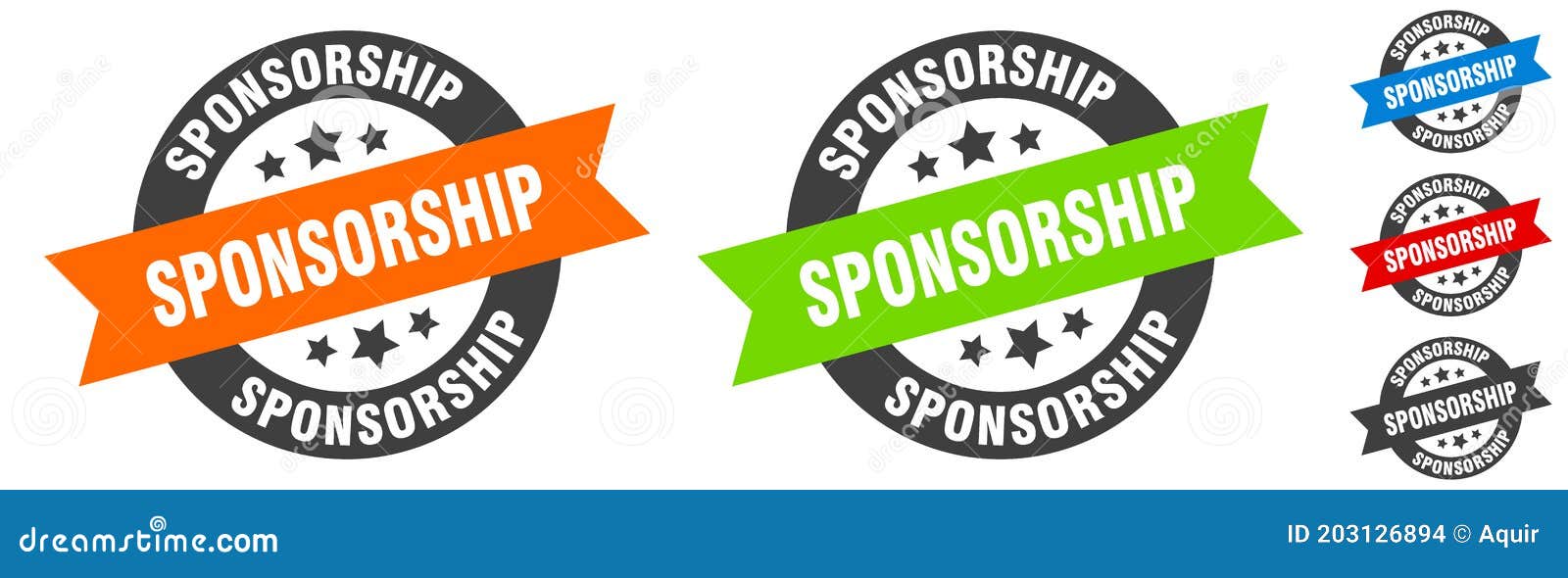 Sponsorship Stamp Illustration Cartoon Vector | CartoonDealer.com ...