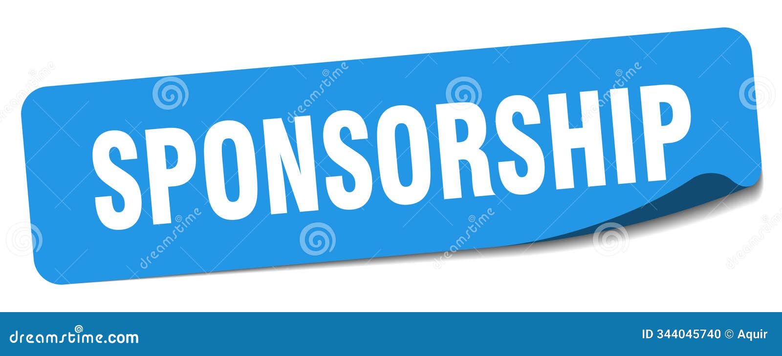 Sponsorship Sticker. Sponsorship Label Stock Vector - Illustration of ...
