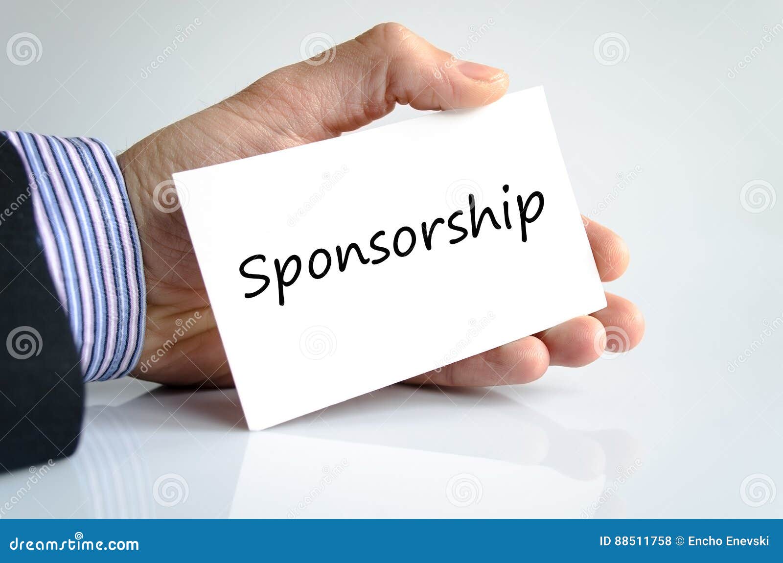 Sponsorship text concept stock photo. Image of marketing - 88511758