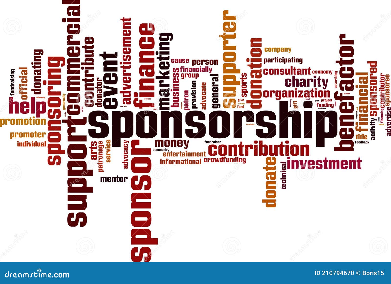 Sponsorship word cloud stock vector. Illustration of advertising ...