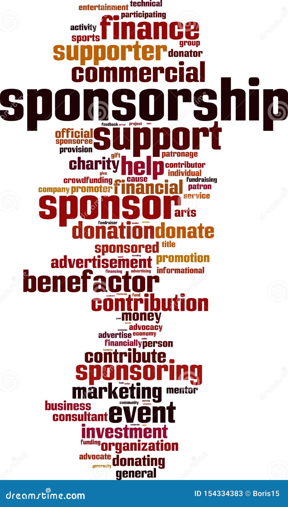 Sponsorship word cloud stock vector. Illustration of advertisement ...