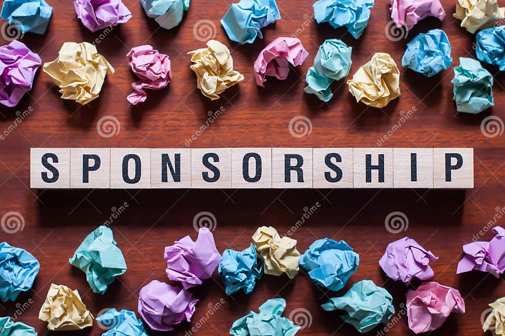 Sponsorship Word Concept on Cubes Stock Image - Image of comment ...