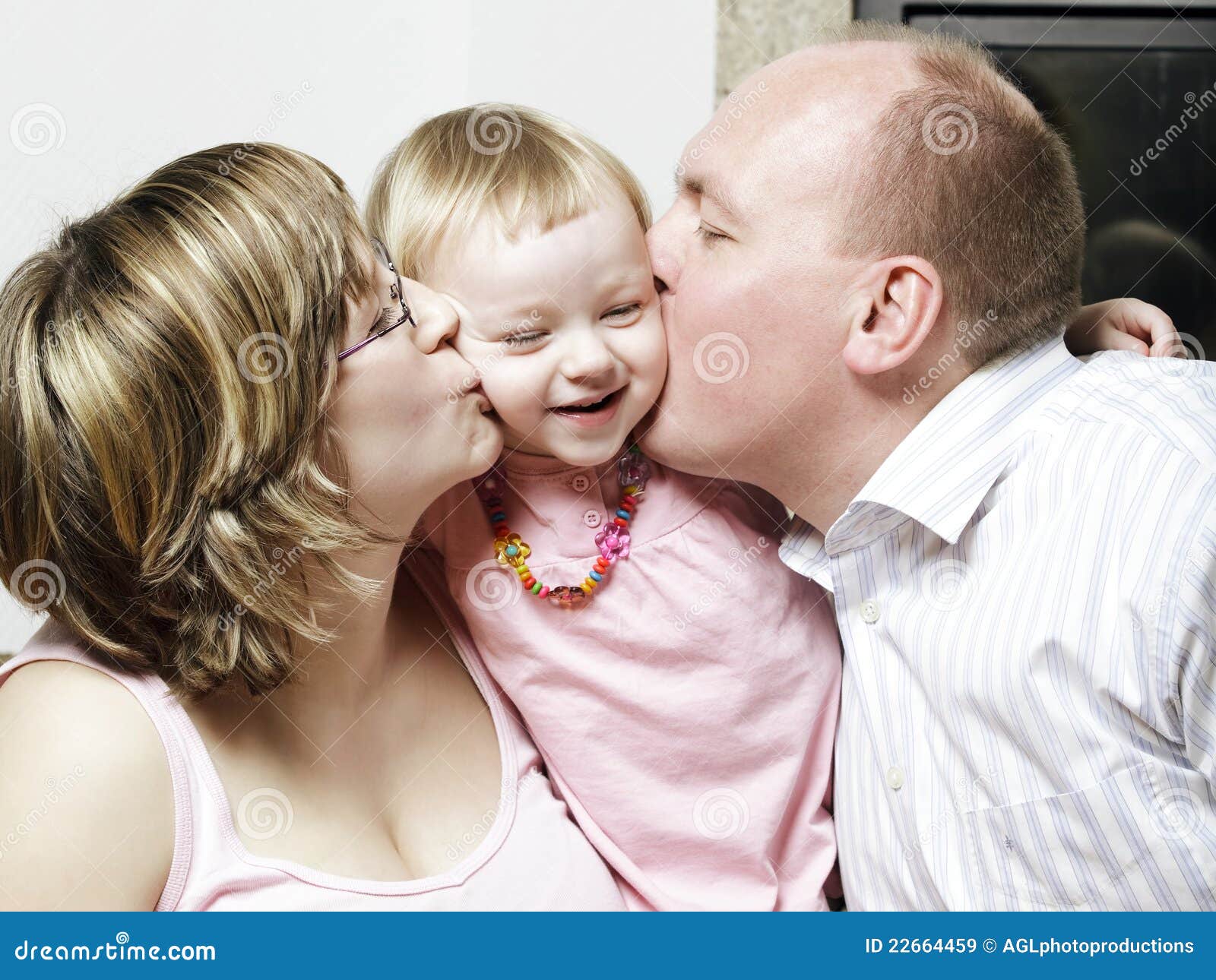 Spontaneous Affectionate Young Family Stock Image - Image of happiness ...