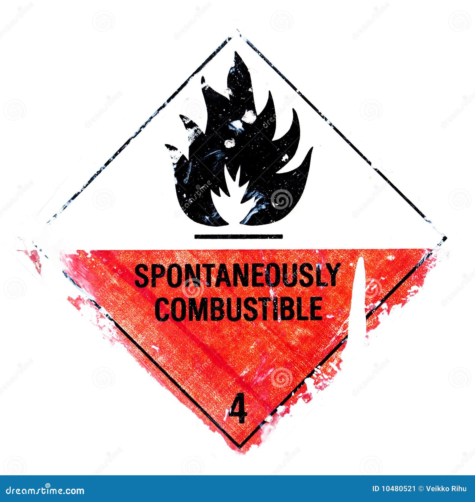Spontaneously Combustible Symbol Sign, Vector Illustration, Isolate On ...