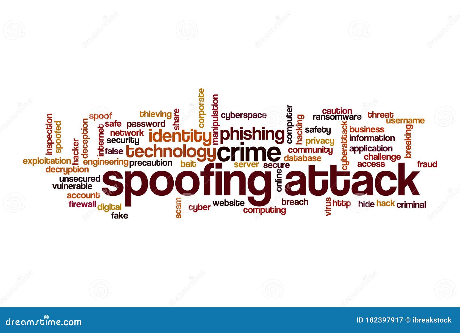 Spoof Attack Word Cloud Concept Stock Illustration - Illustration of ...