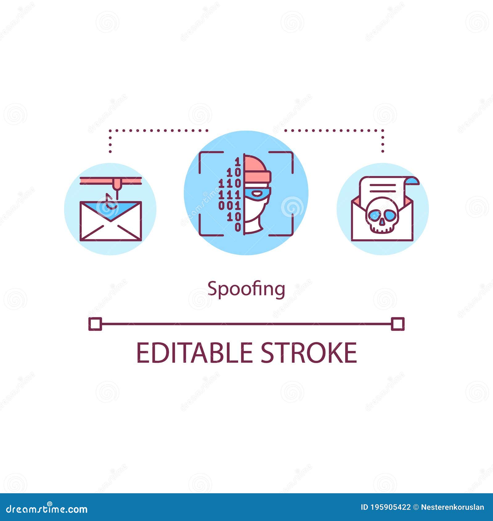 Spoofing Attacks Concept Icon Stock Vector - Illustration of icon ...