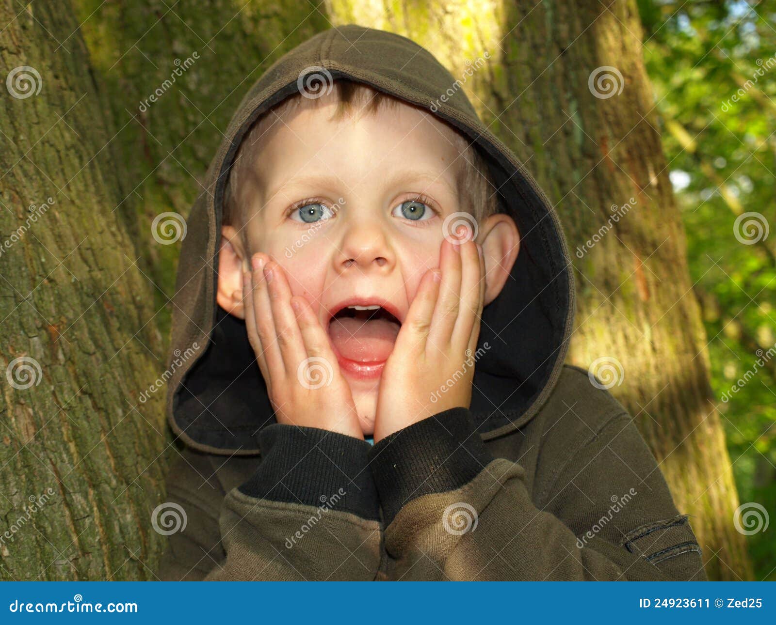 A spooked boy stock image. Image of portraiture, closeup - 24923611
