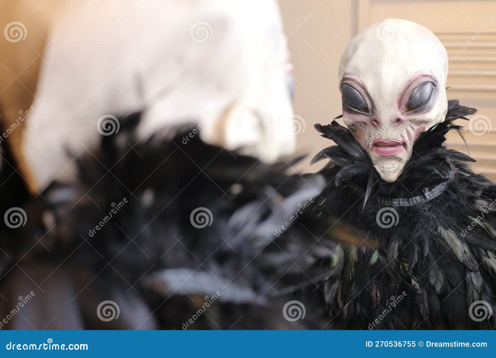 Spooky Alien Looking at His Reflection Stock Image - Image of cosmetics ...