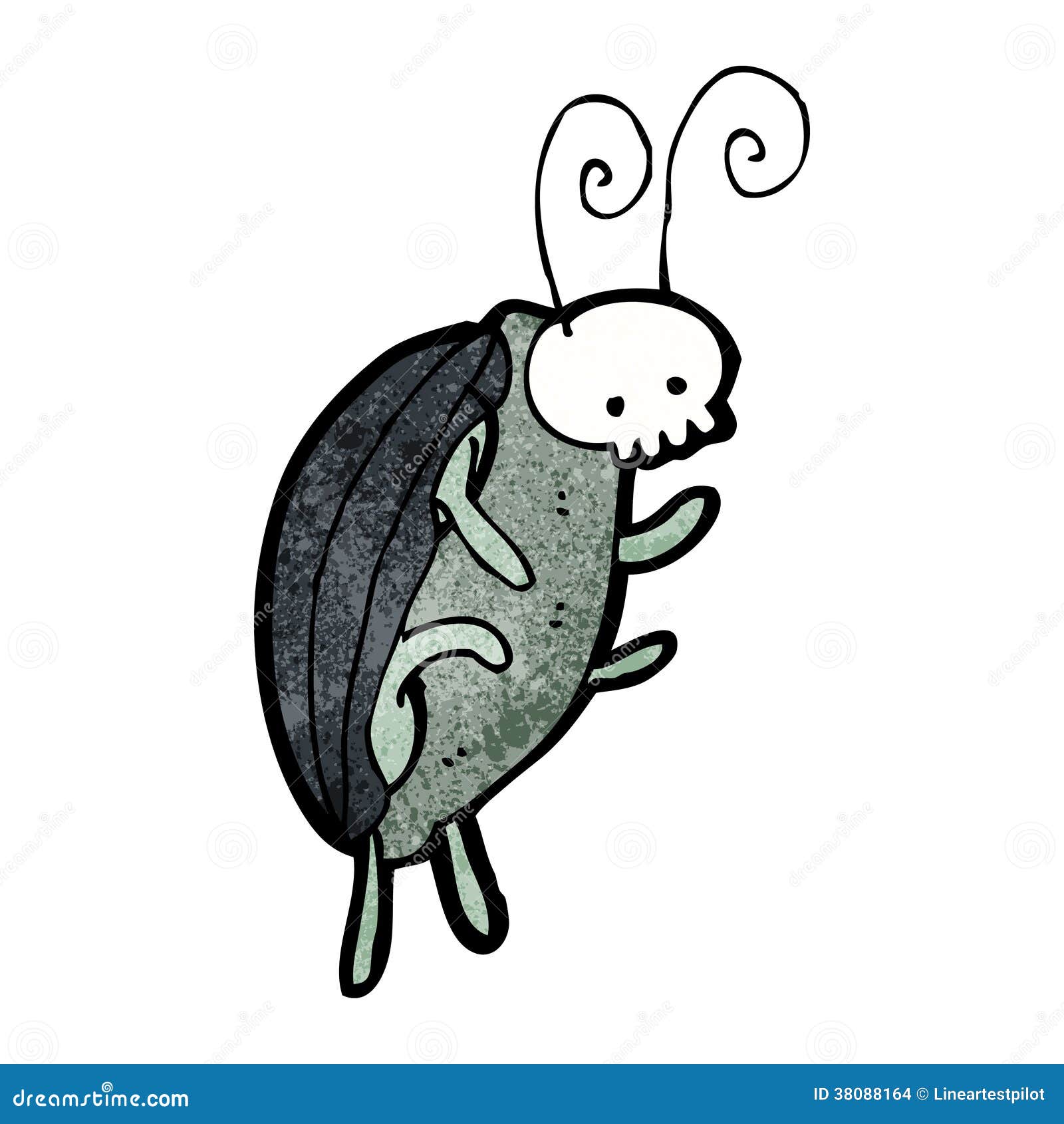Spooky beetle cartoon stock vector. Illustration of drawn - 38088164