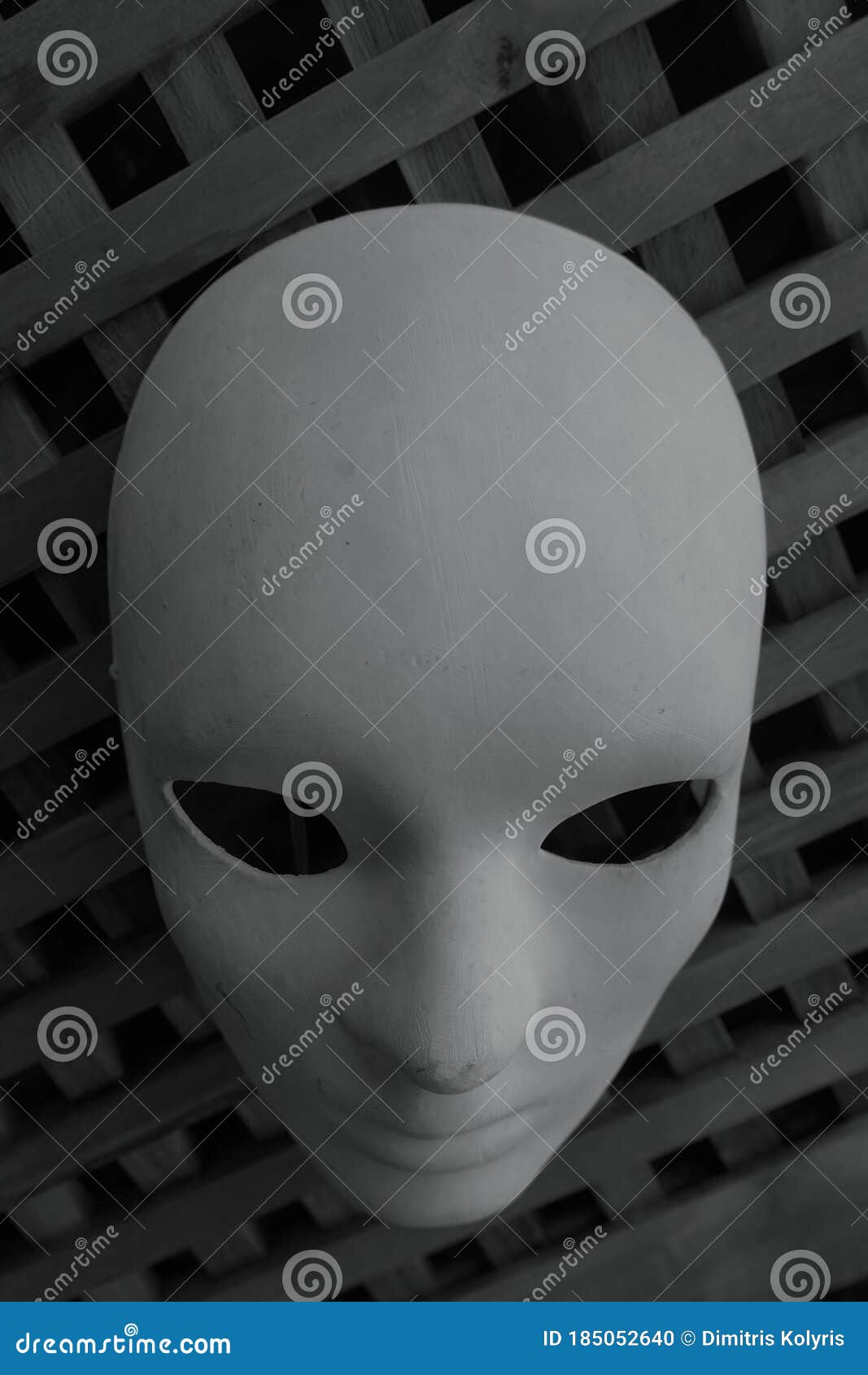 Spooky Blank Expression Mask with Chipped Paint Stock Photo - Image of ...