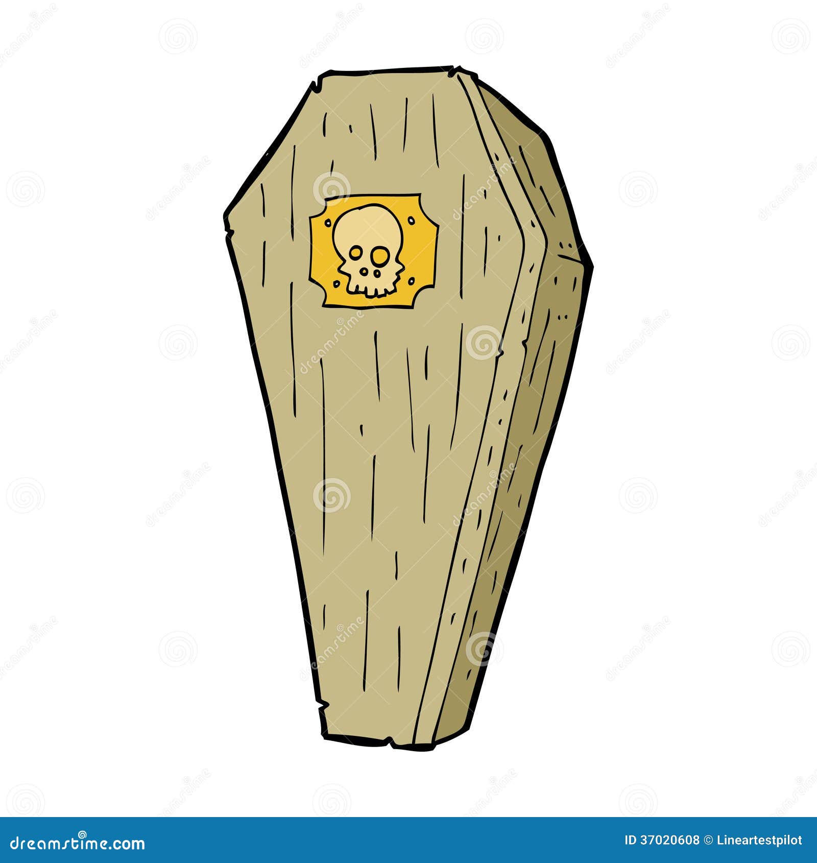 Spooky cartoon coffin stock vector. Illustration of clip - 37020608