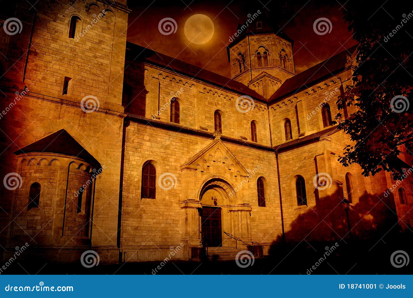 Spooky Castle stock image. Image of halloween, shadows - 18741001