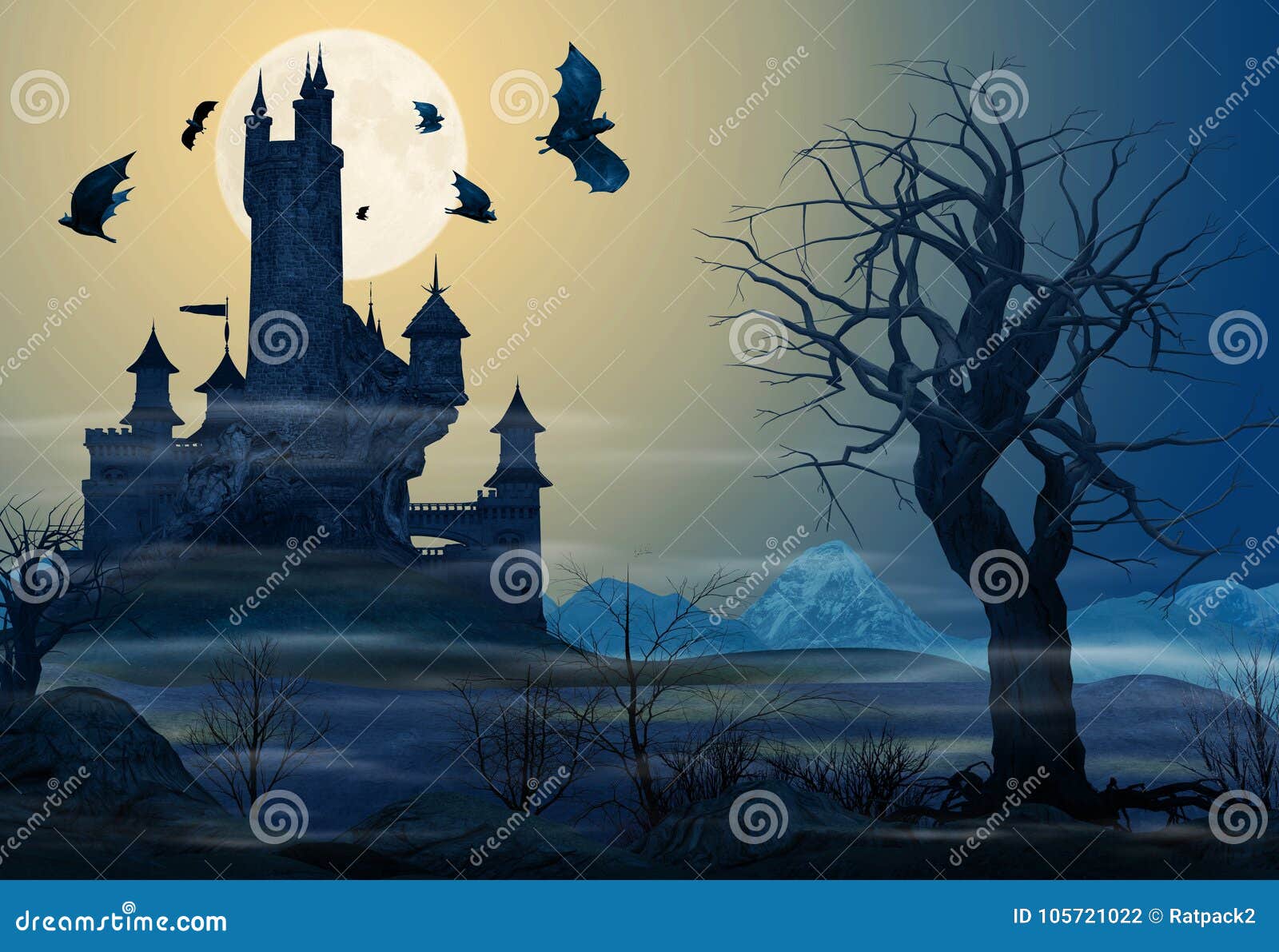 Spooky Castle Silhouette Collection Of Halloween Vector Isolated ...