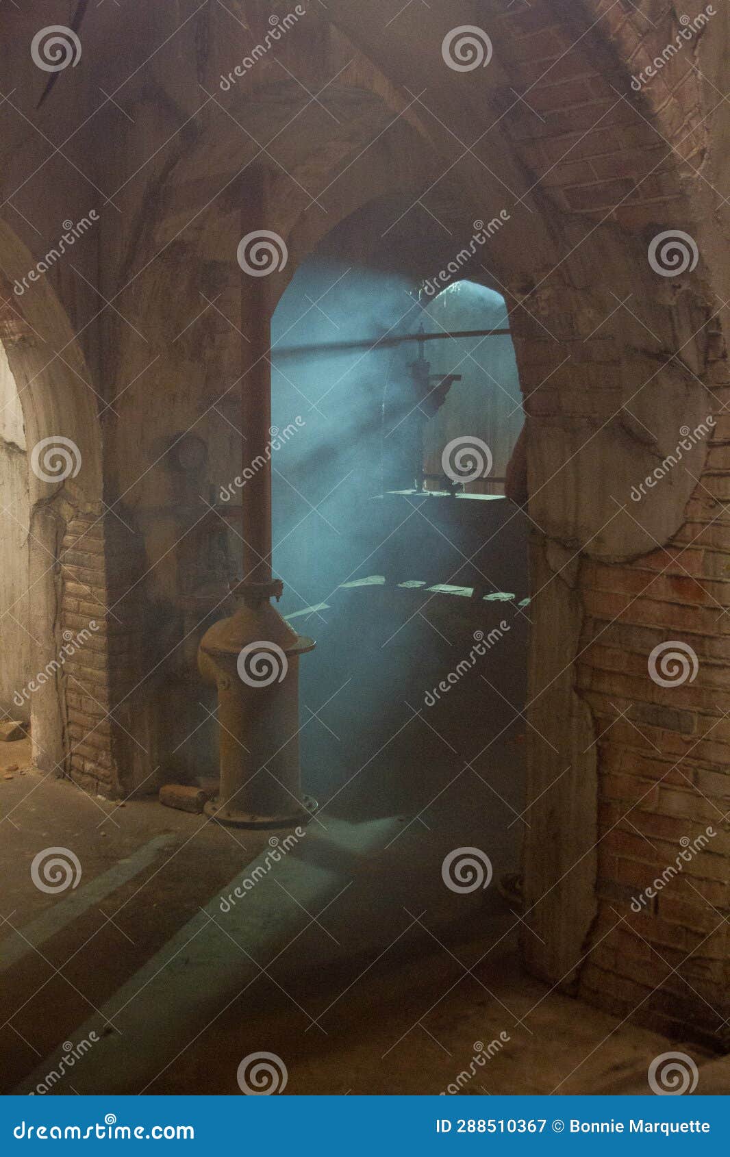 Spooky Caverns with Lighted Hallways. Stock Image - Image of inside ...