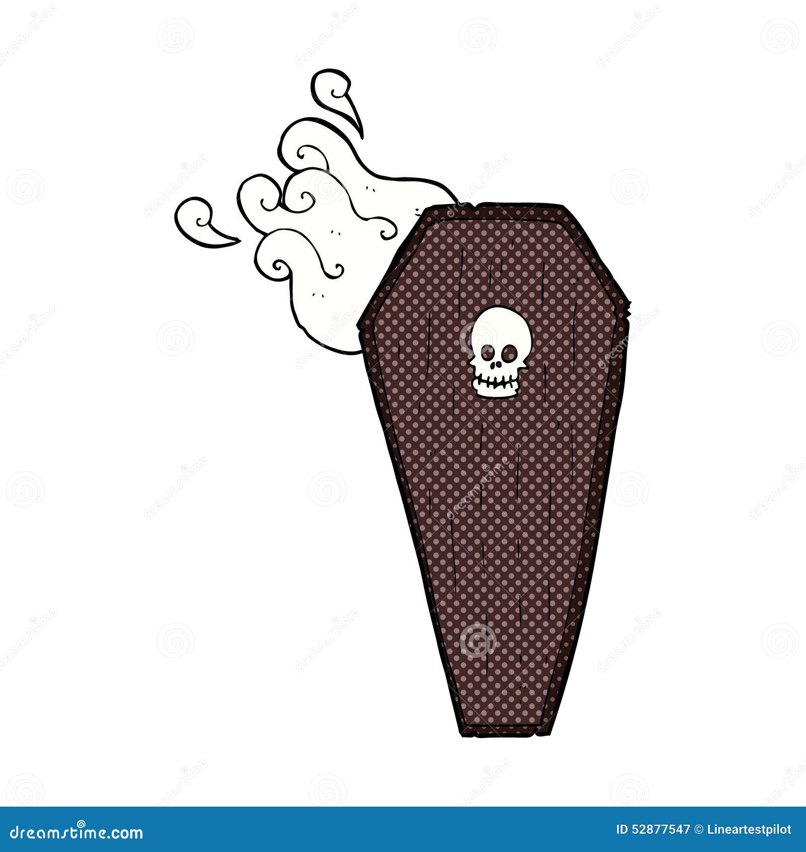 Spooky Comic Cartoon Coffin Stock Illustration - Illustration of book ...