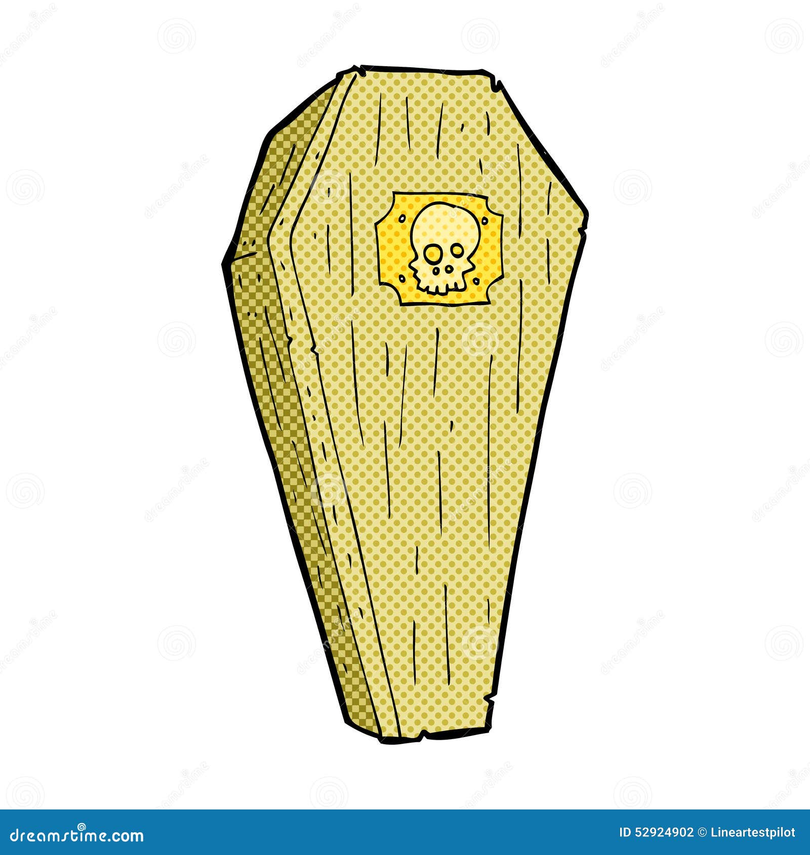 Spooky Comic Cartoon Coffin Stock Illustration - Illustration of comic ...