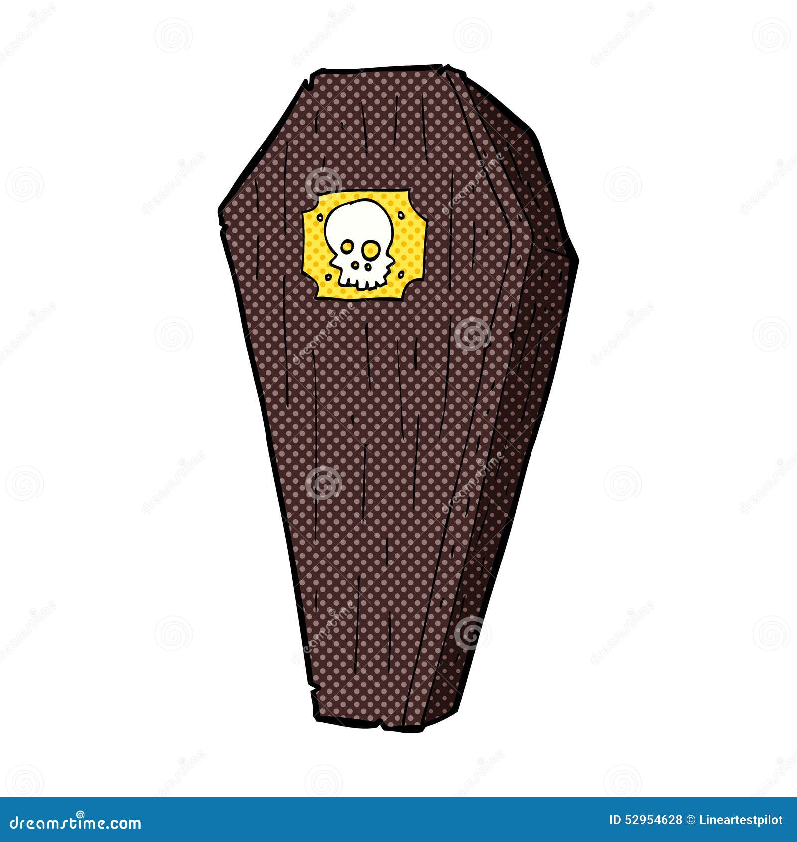 Spooky Comic Cartoon Coffin Stock Illustration - Illustration of scary ...