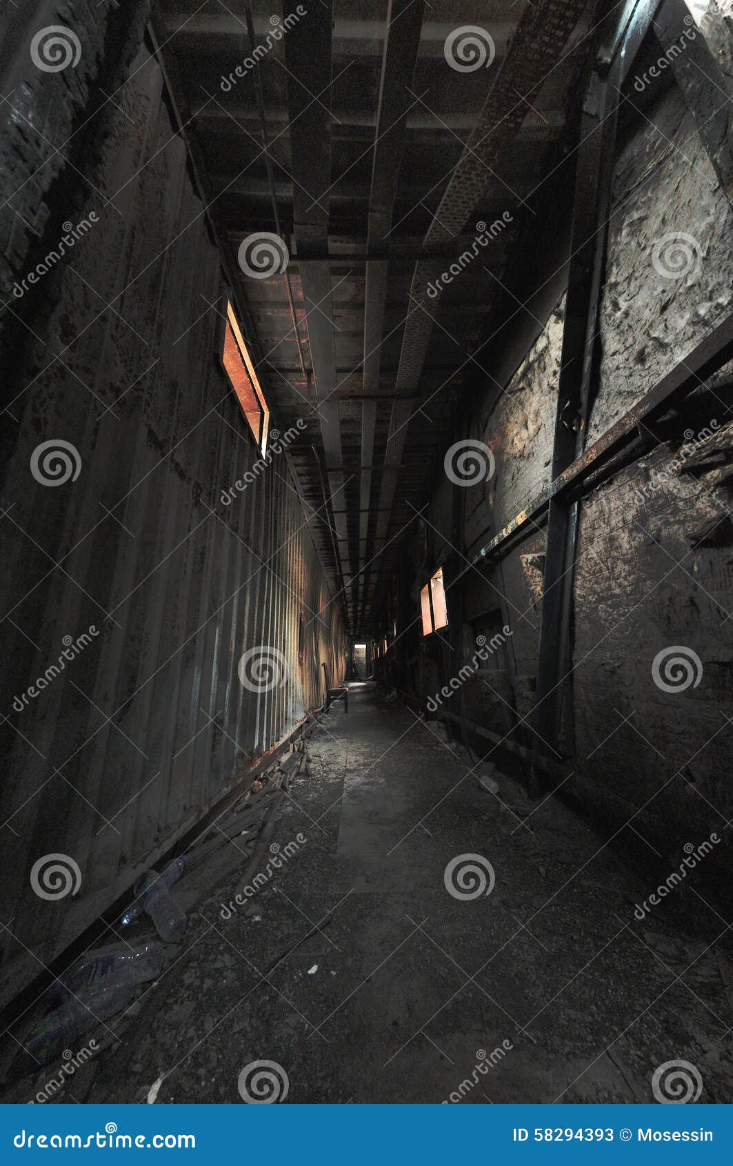 Spooky corridor stock image. Image of property, heritage - 58294393