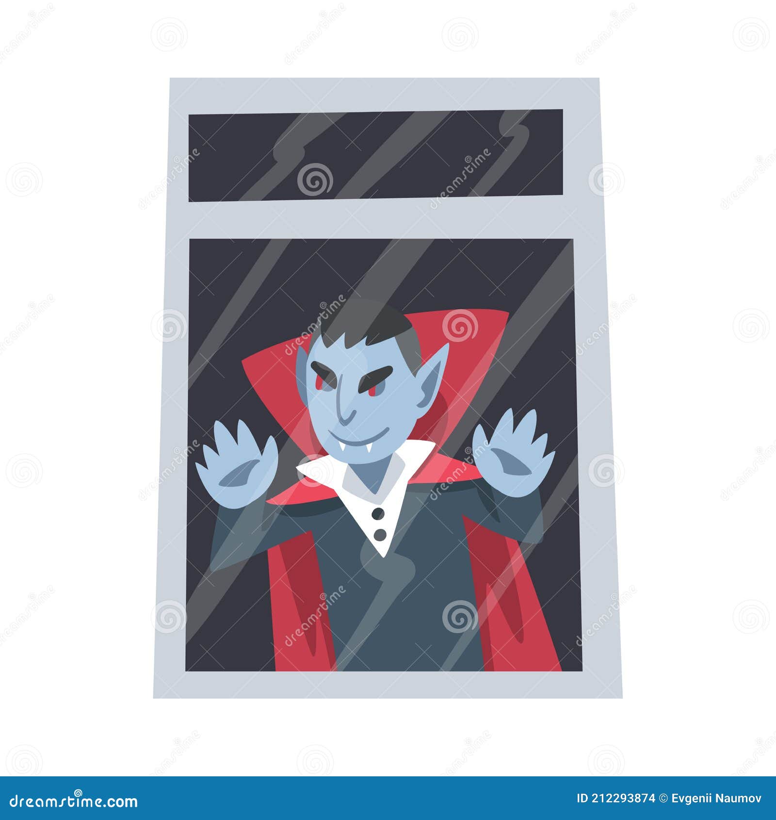 Spooky Count Dracula or Vampire Monster As Grotesque Creature with ...