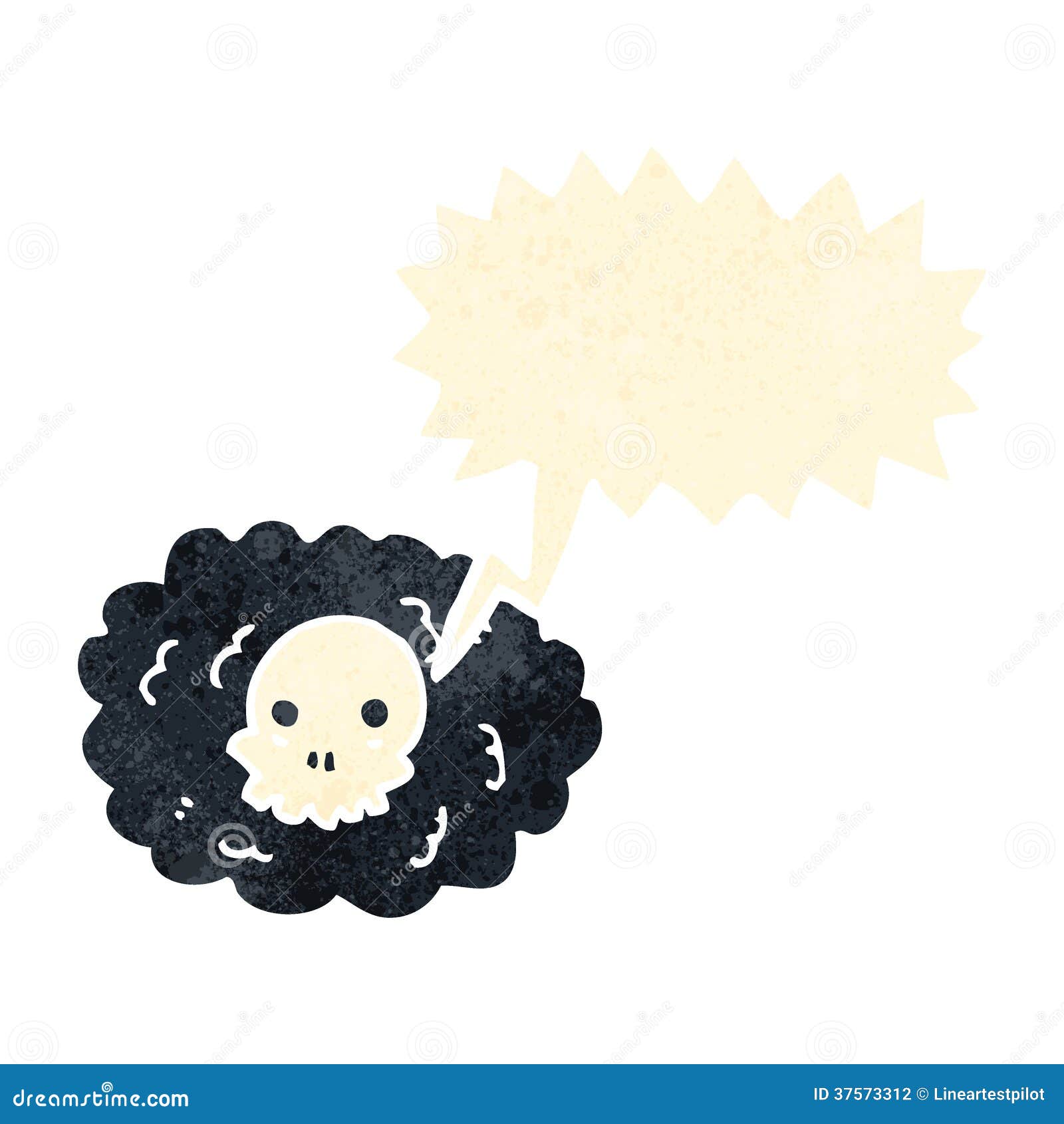 Spooky Death Cloud Cartoon Vector Illustration | CartoonDealer.com ...