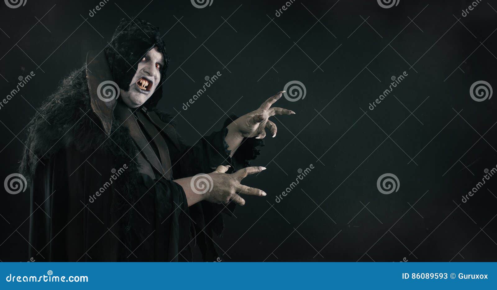 Spooky Devil Vamp. Hell and Horror. Text Space Stock Image - Image of ...