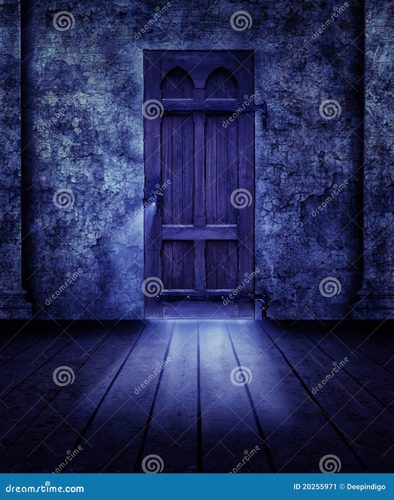 Spooky Doorway stock illustration. Illustration of ghosts - 20255971