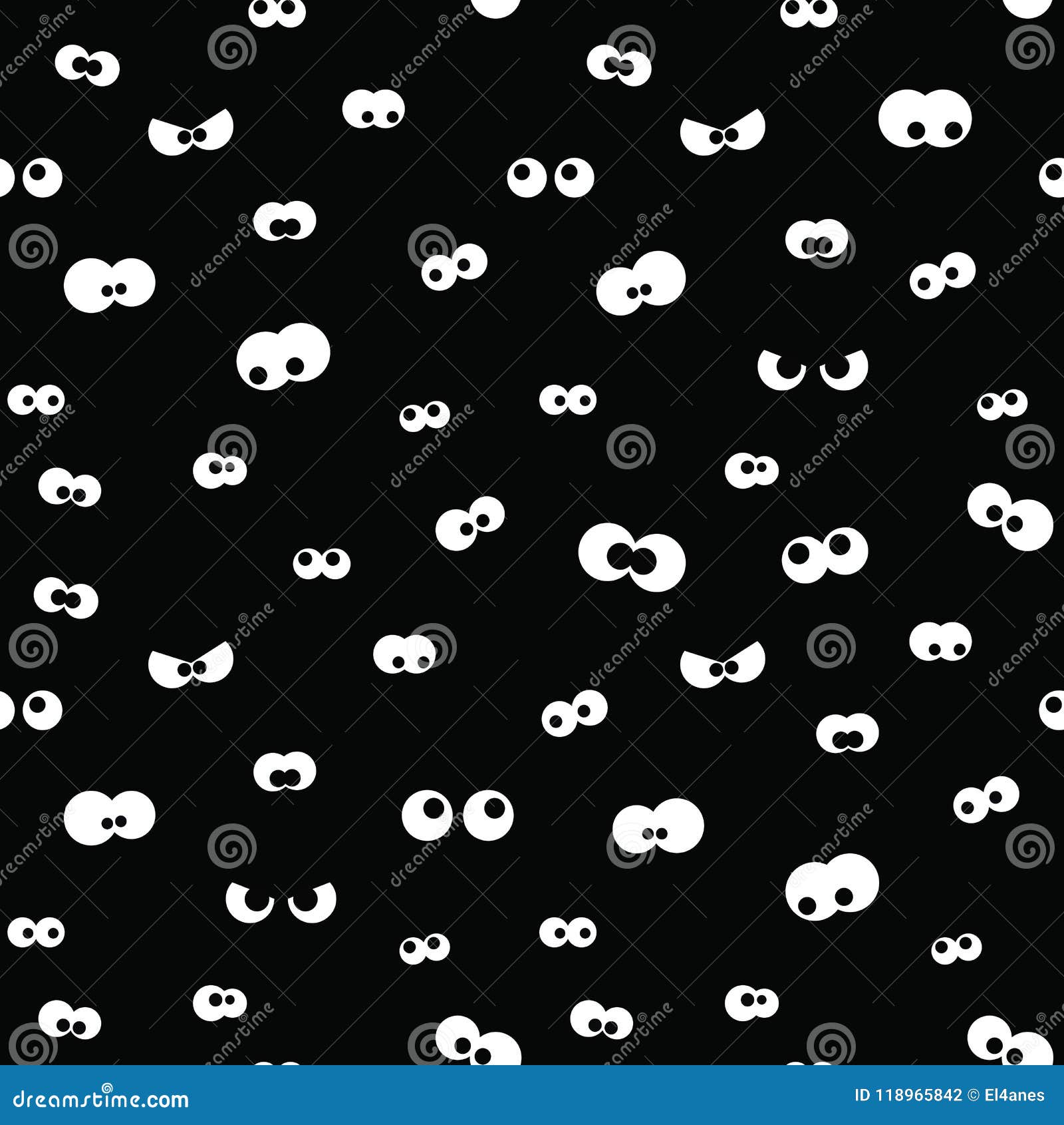 Spooky Eyes. Vector Illustration Stock Vector - Illustration of evil ...