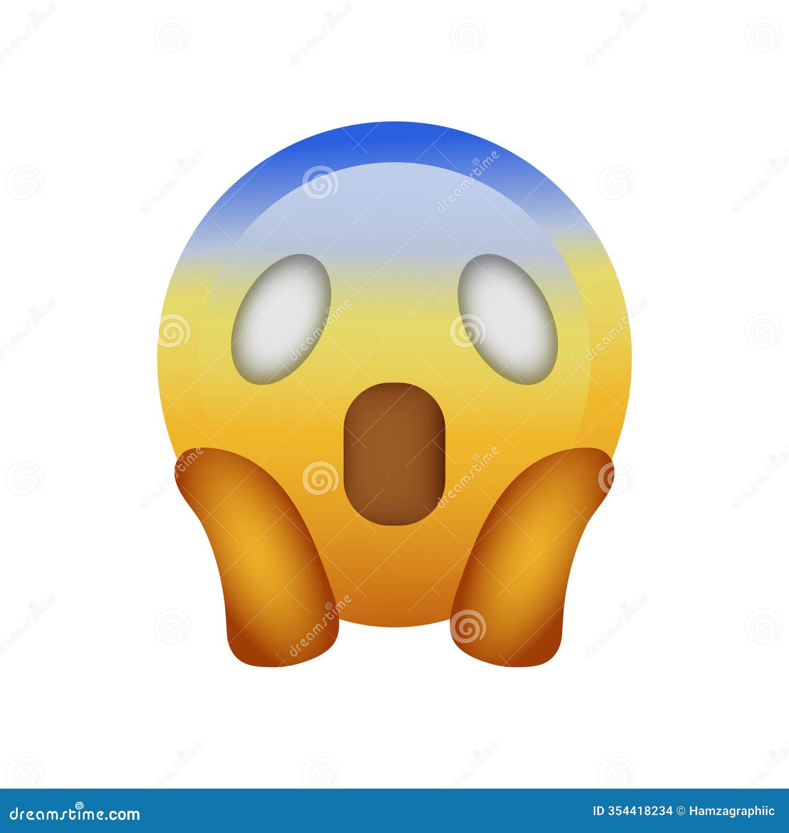 Spooky Face, Halloween Stencil With Scared Frightened Expression ...