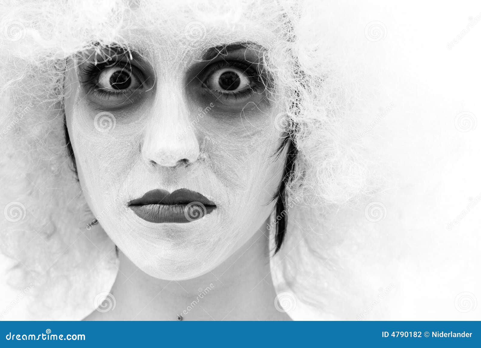 Spooky female clown stock photo. Image of looking, evil - 4790182