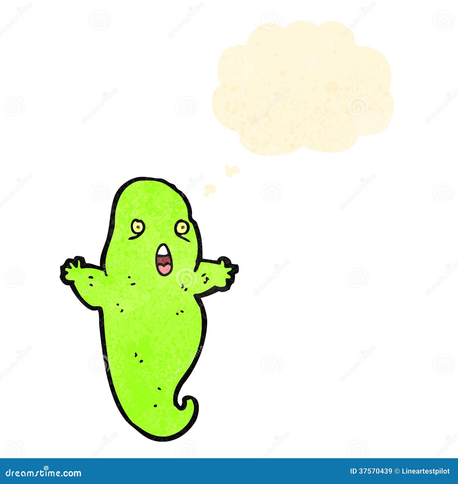 Spooky green ghost cartoon stock vector. Illustration of grunge - 37570439