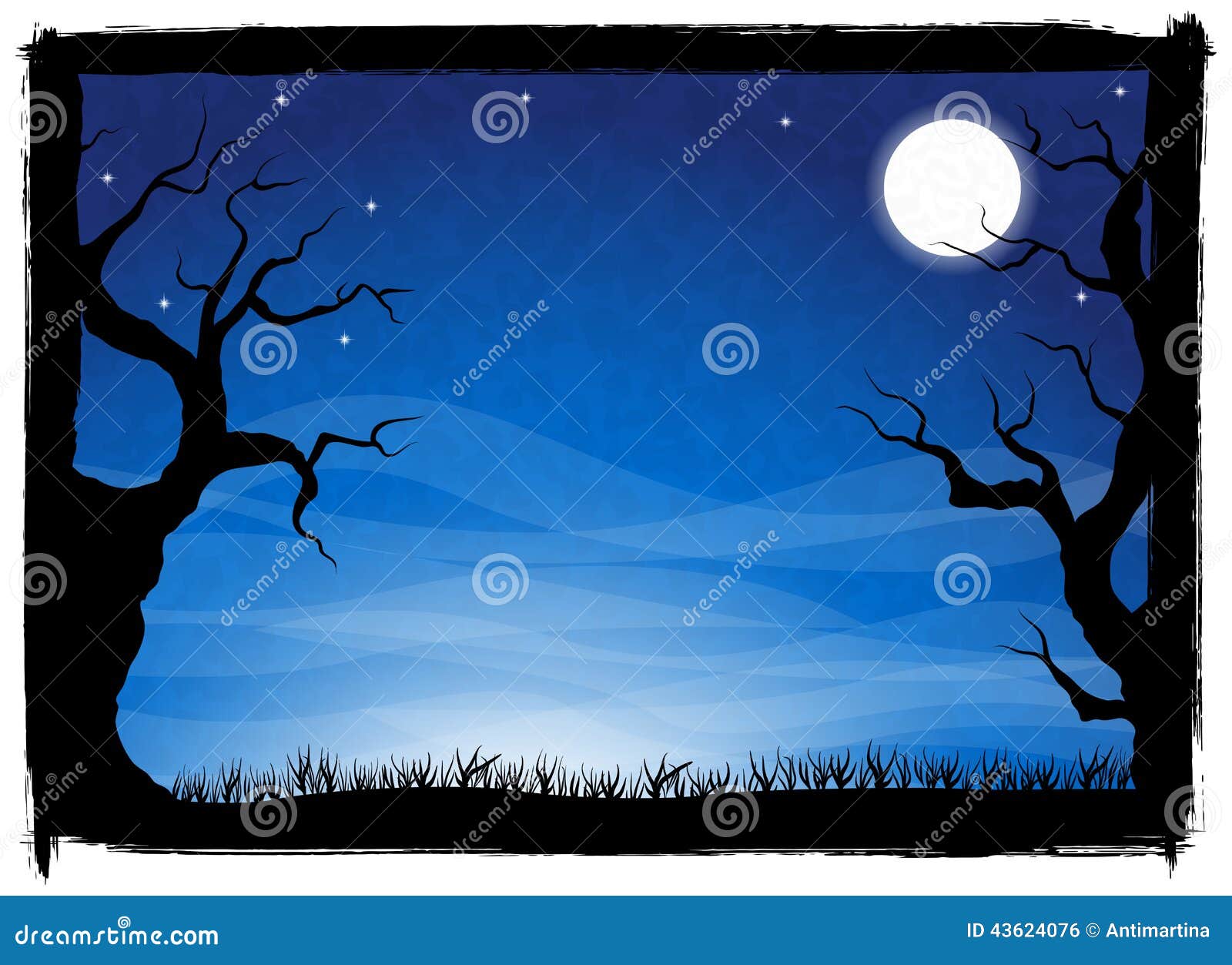 Spooky Halloween Background Stock Vector - Illustration of evil, space ...