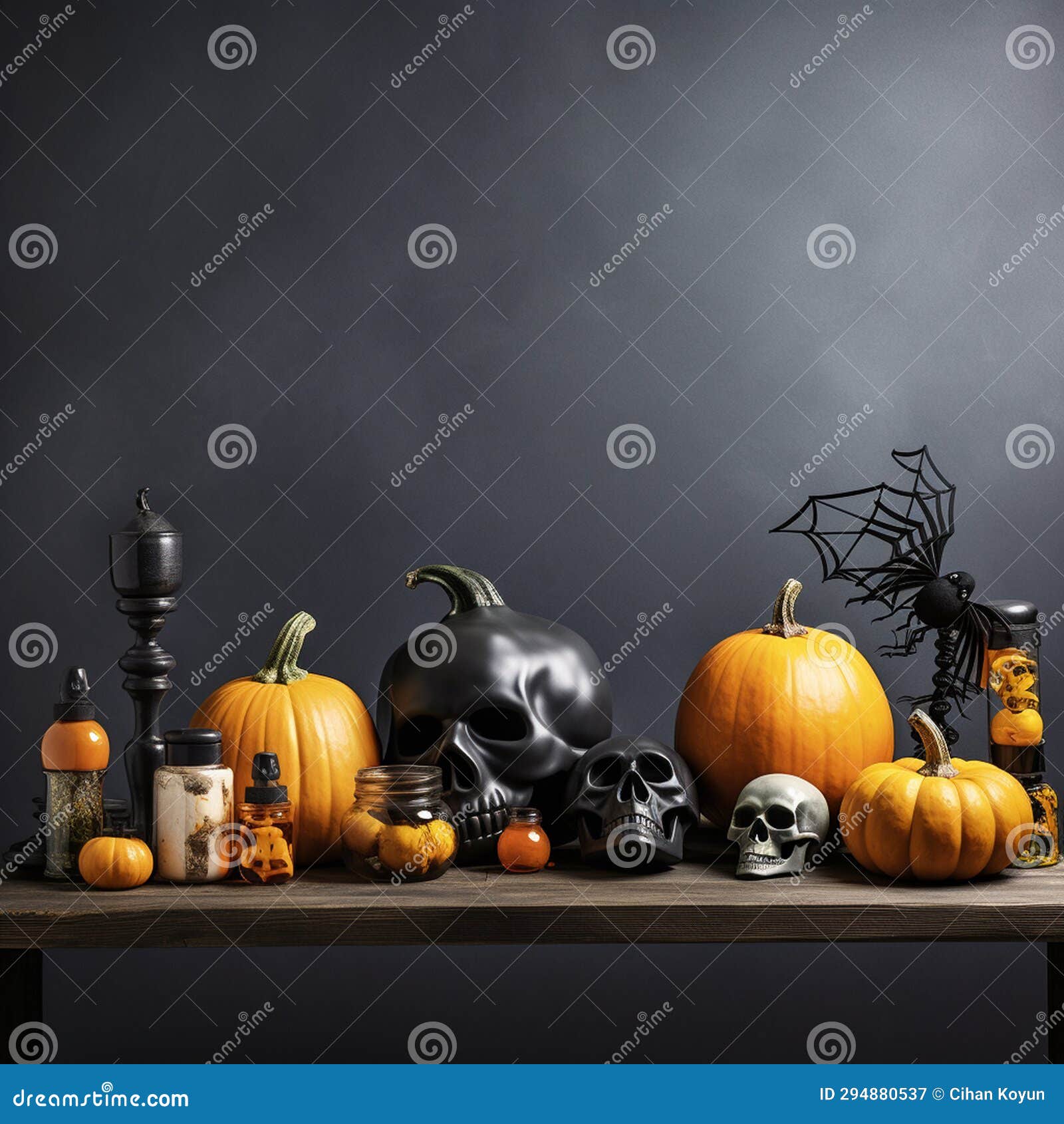 Spooky Halloween Ghost Peeking Out Stock Illustration - Illustration of ...