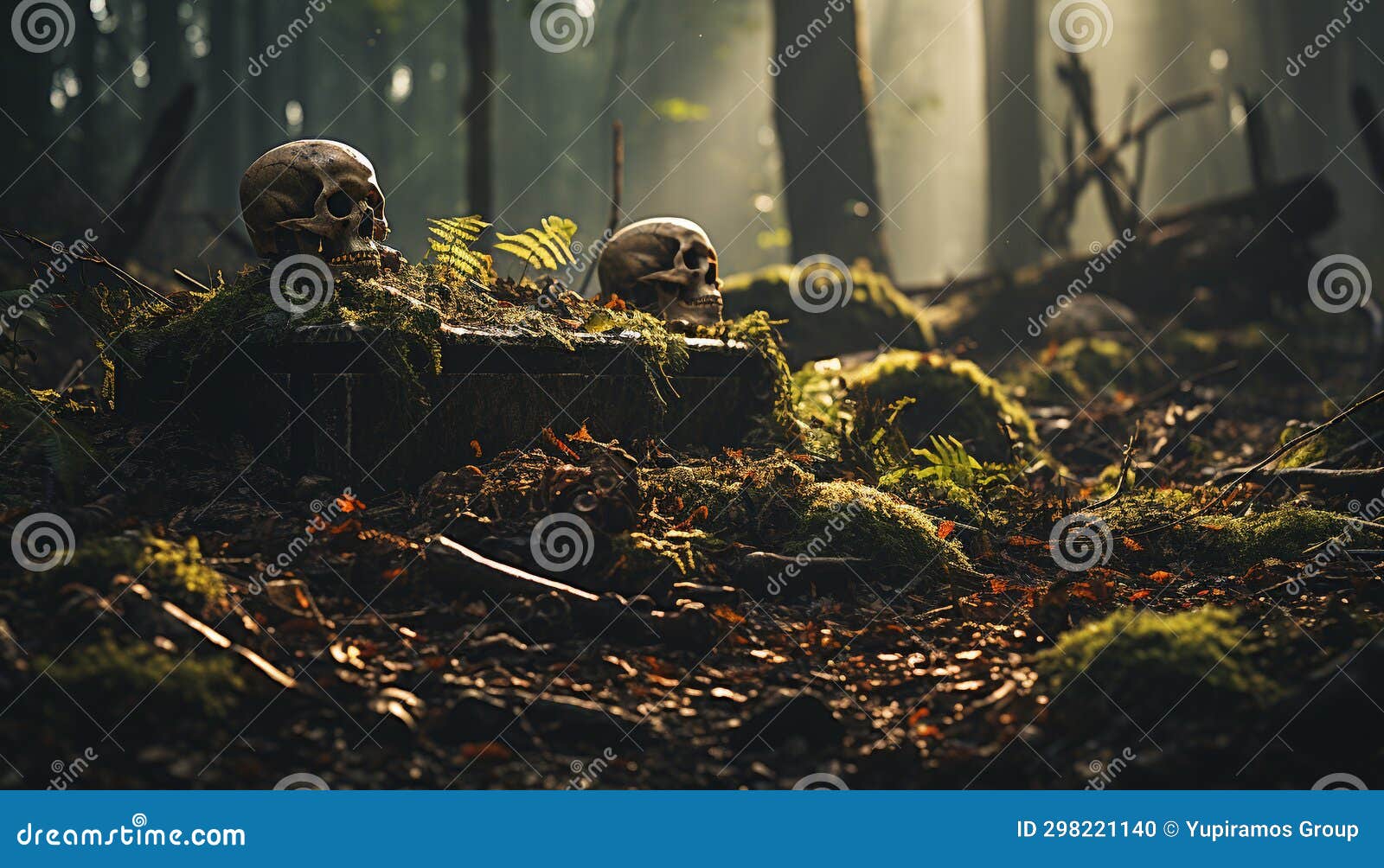 Spooky Halloween Night Dark Forest, Evil Tree, Mysterious Death ...