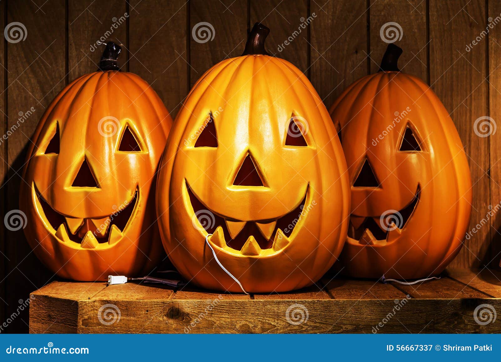 Spooky Halloween pumpkins stock image. Image of ghost - 56667337