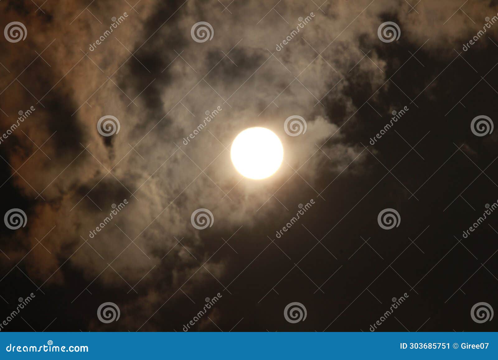 Spooky Halloween Sun with Dark Clouds Stock Image - Image of magical ...