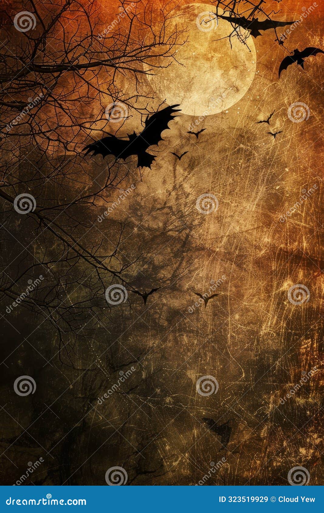Spooky Halloween Texture Background Stock Illustration - Illustration ...