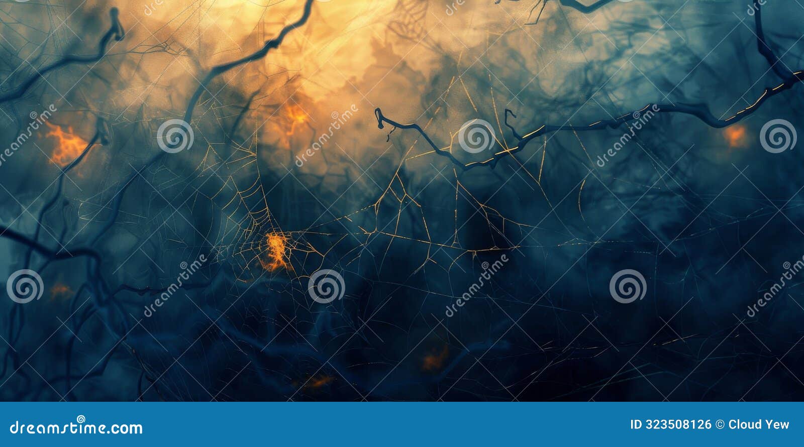 Spooky Halloween Texture with Cobweb Overlay Stock Illustration ...