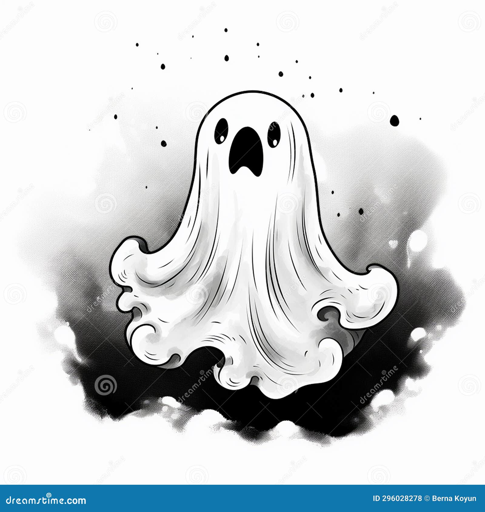 Spooky Hand-Drawn Illustration Stock Illustration - Illustration of ...