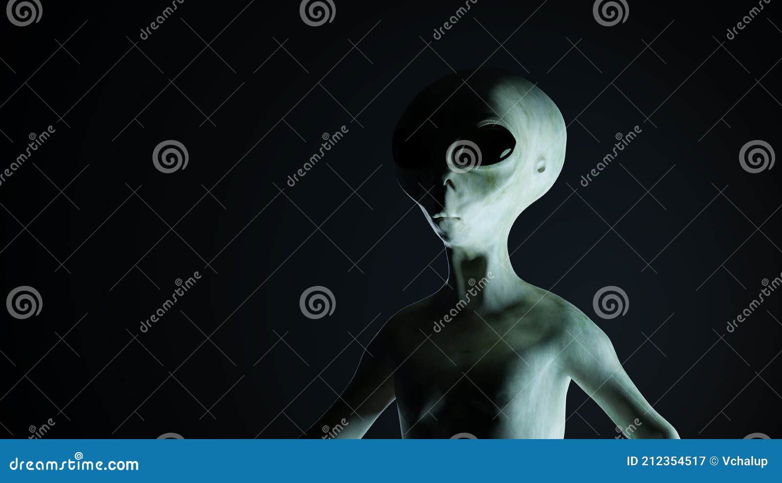 Spooky Humanoid Monster Visits Child In His Room At Night, Illustration ...