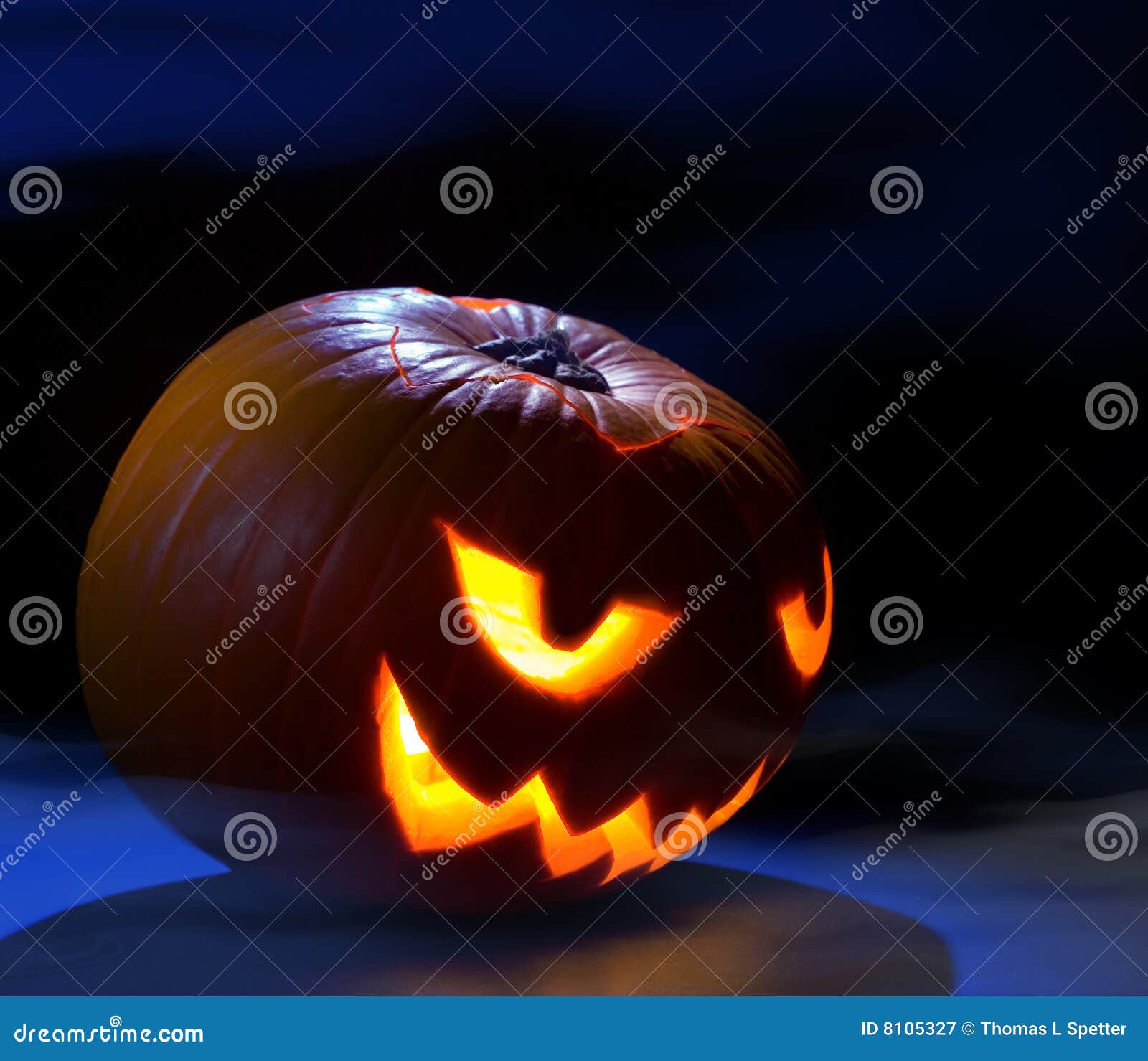 Spooky Jack O Lantern stock image. Image of smoke, mist - 8105327