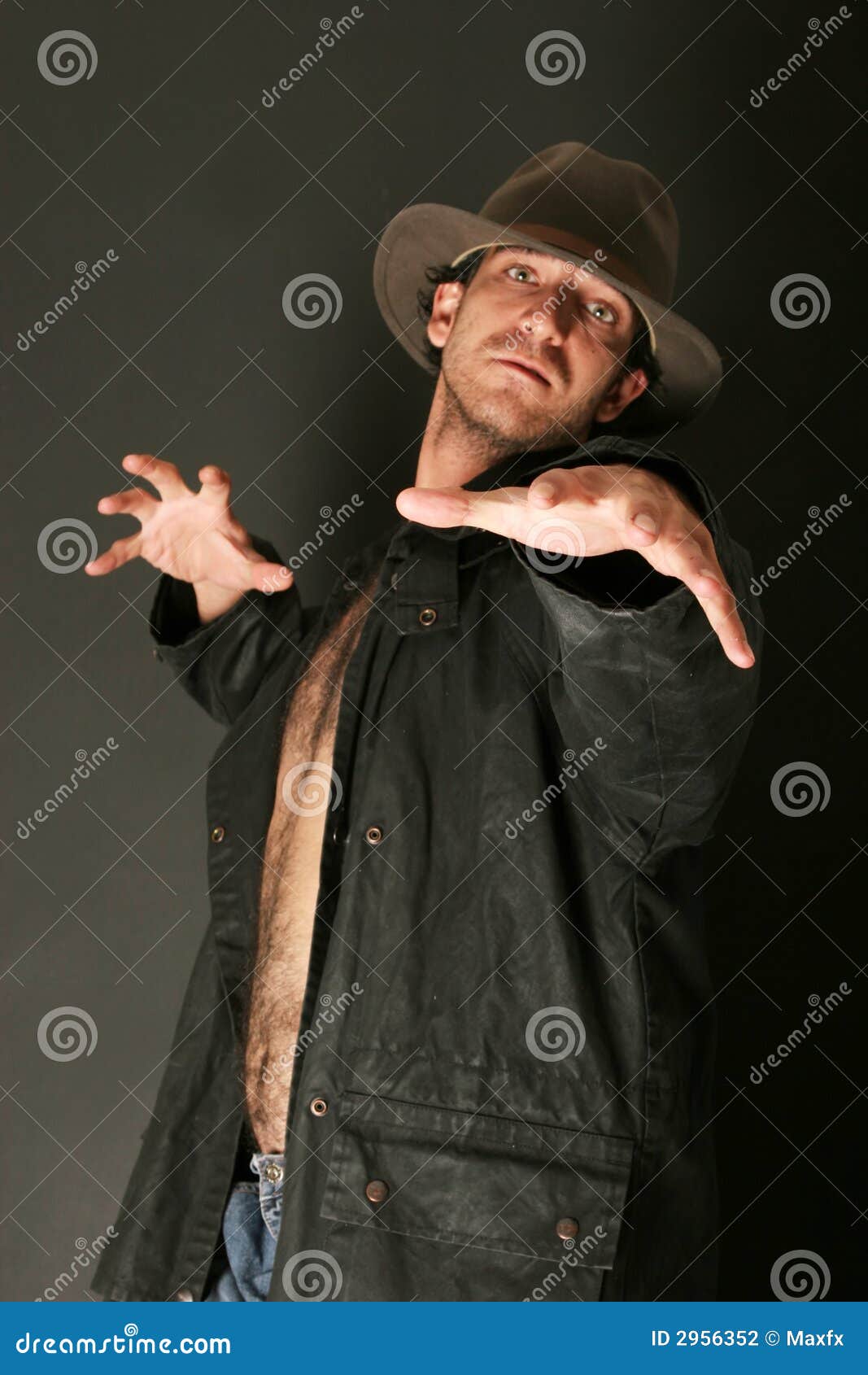 Spooky man stock photo. Image of male, expression, acting - 2956352