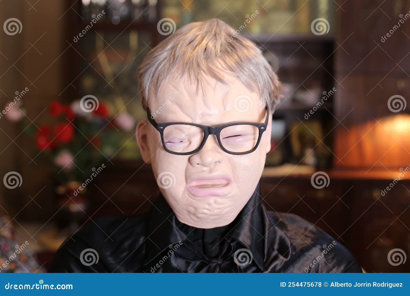 Spooky Man Crying with Intensity Stock Photo - Image of gloomy ...