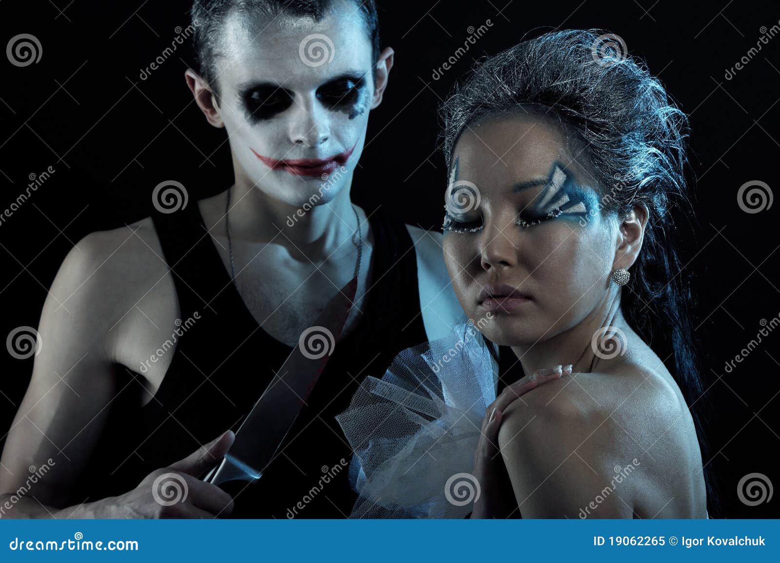 Spooky man with knife stock image. Image of dark, dangerous - 19062265