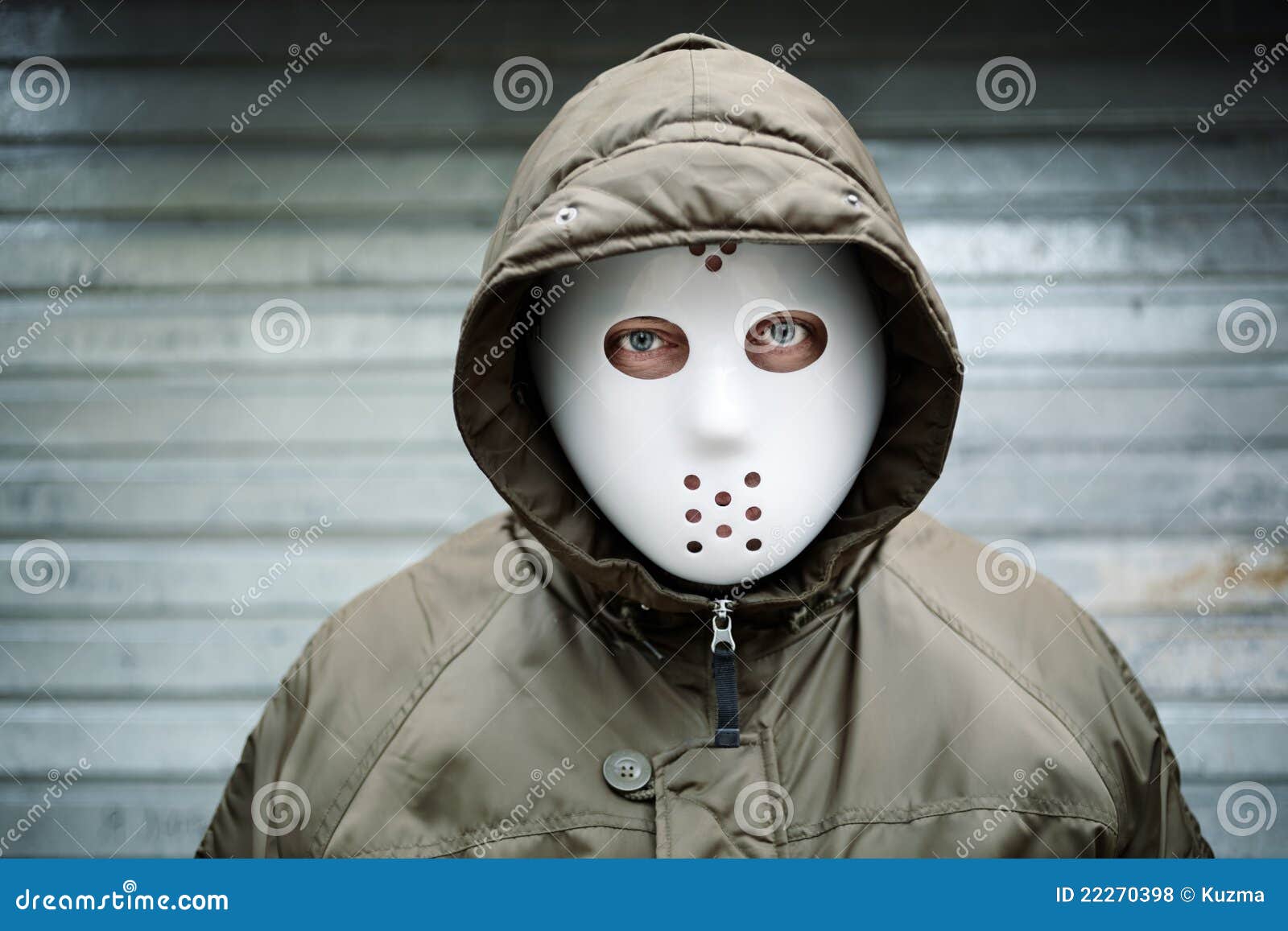 Spooky man with mask stock photo. Image of hoodlum, mask - 22270398